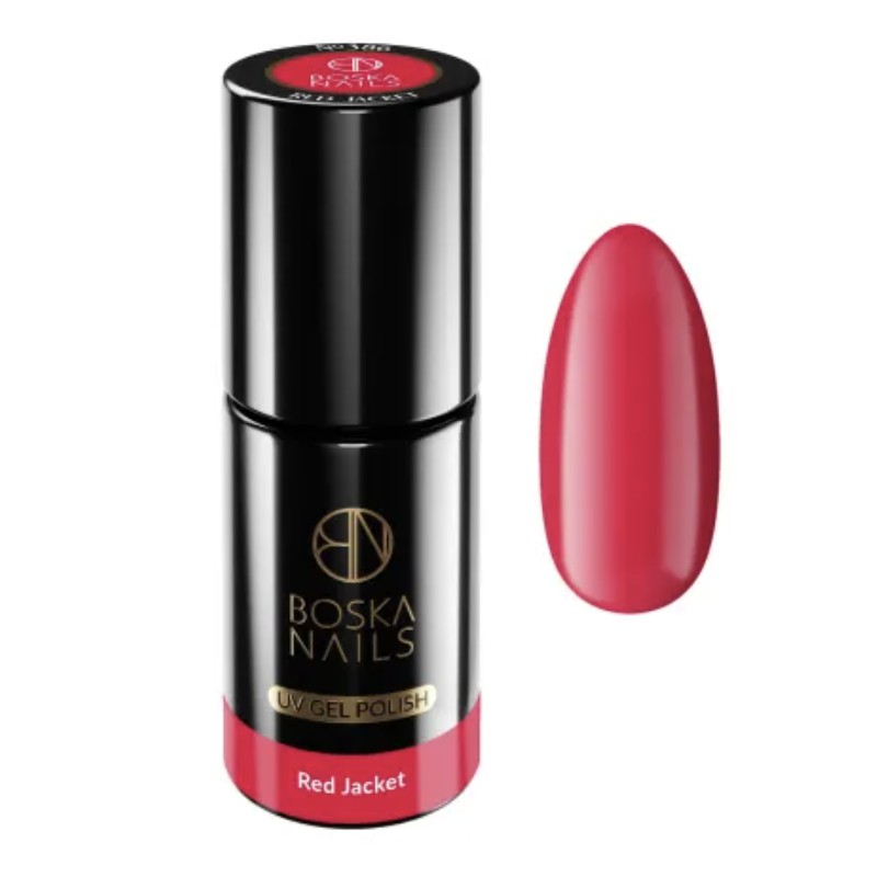 Boska Nails Lakier Hybrydowy 6 ml Red Jacket | Kolor Krwista Czerwień